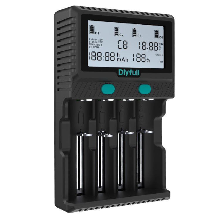 New Dlyfull A4L 4 Slots Universal Battery Charger with Test, Refresh,